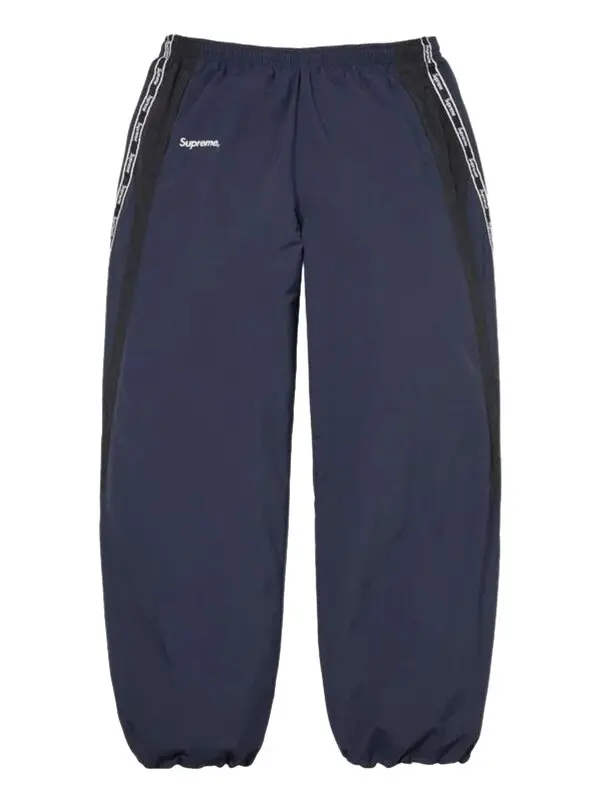 Supreme Ss26 Logo Taping Track Pant 'navy - Black/navy