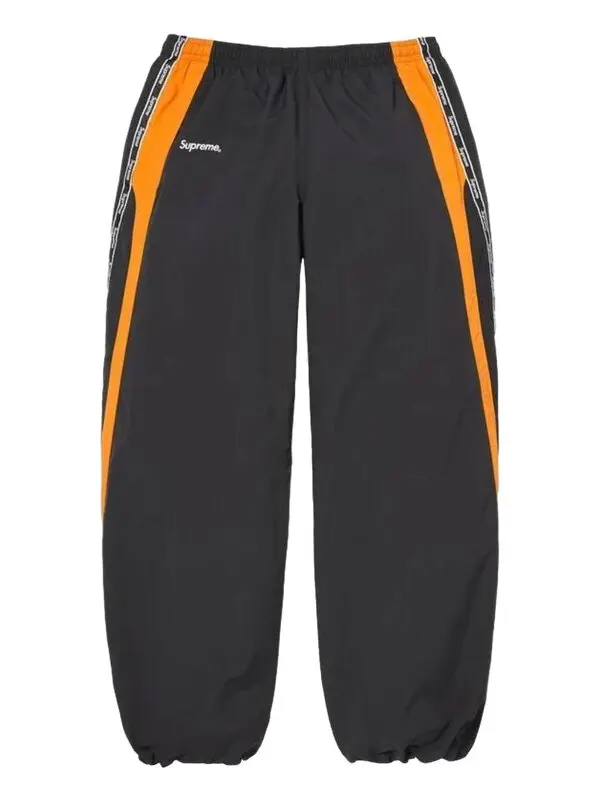 Supreme Ss26 Logo Taping Track Pant 'orange - Black/orange