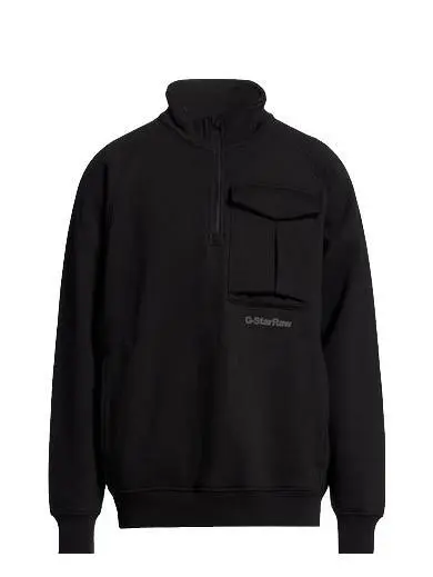 G-star Raw Cotton & Polyester Zip-up Sweatshirt - Black