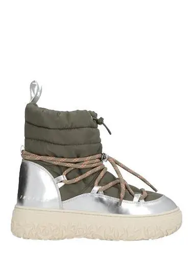 Inuikii Military Textile Fiber Ankle Boots - Green