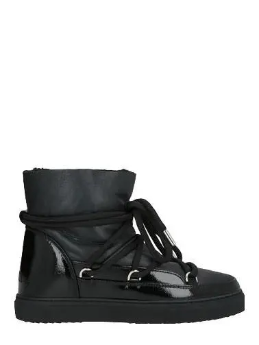 Inuikii Padded Leather Ankle Boots With Shearling - Black
