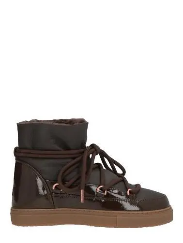 Inuikii Padded Leather Ankle Boots With Shearling - Brown