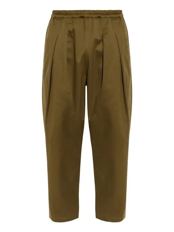 MAISON MARGIELA Loose-fit Cotton Trousers - Green