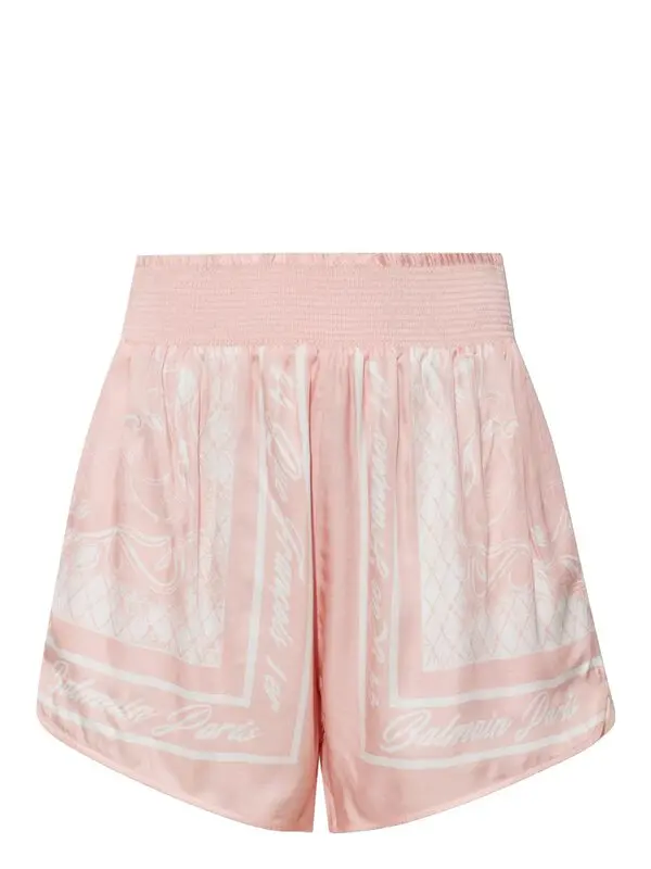Balmain Printed Shorts - Pink