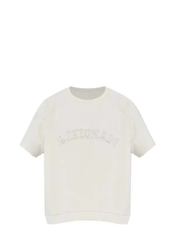 MAISON MARGIELA Embroidered Logo Sweatshirt - Cream