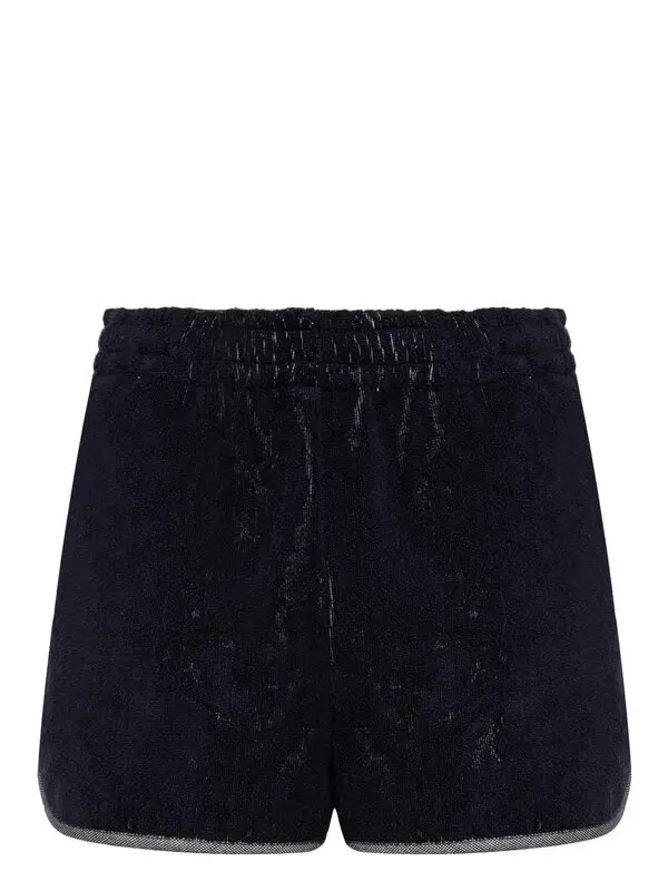 Versace Terry Cotton Shorts - Navy Blue