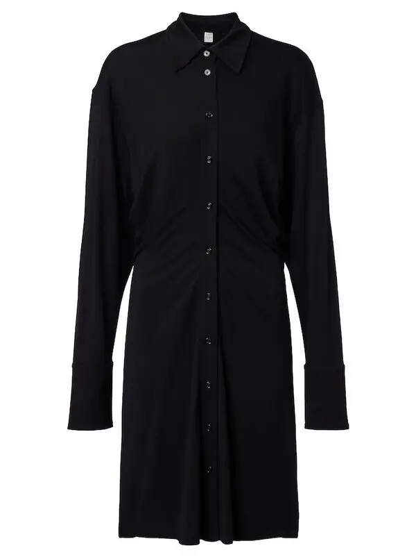 TOTEME Jersey Shirt Dress - Black