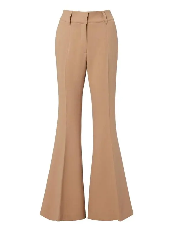 Gabriela Hearst Rhein Virgin Wool Flared Pants - Beige