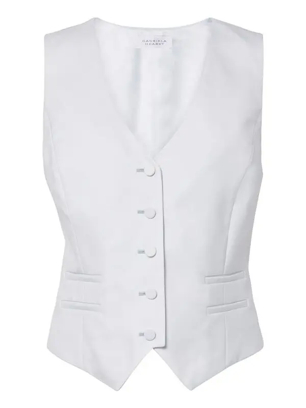 Gabriela Hearst Coleridge Wool And Silk Vest - Blue