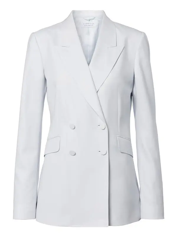 Gabriela Hearst Angela Wool And Silk Blazer - Blue