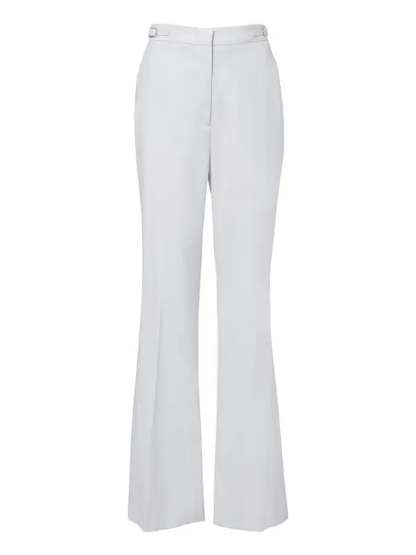 Gabriela Hearst Vesta Wool And Silk Flared Pants - Blue