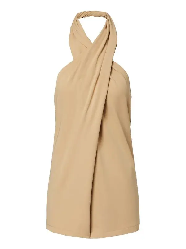 TOTEME Halterneck Jersey Top - Beige