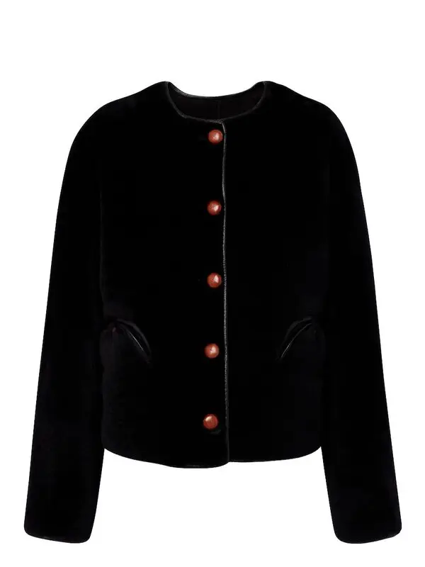 BLAZÉ MILANO Gliss Shearling Jacket - Black