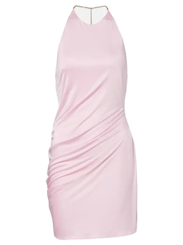 Versace Draped Jersey Minidress - Pink