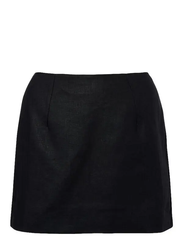 Faithfull The Brand Jane Linen Miniskirt - Black
