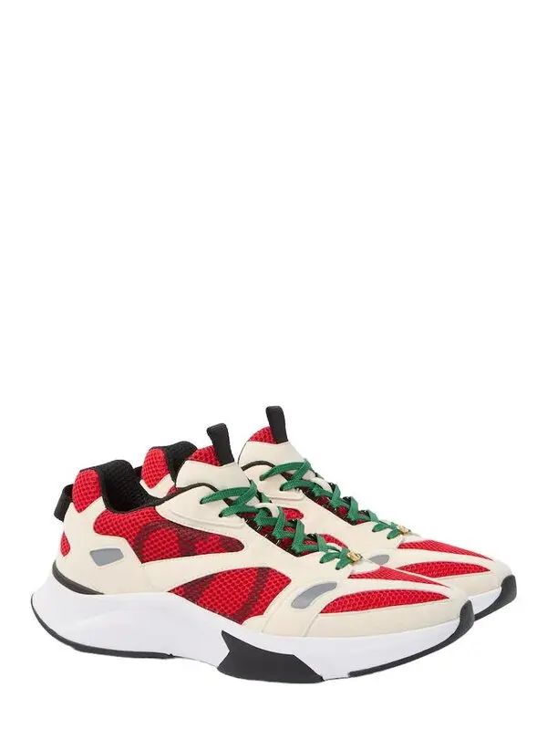 Valentino Garavani Vlogo Mesh Lace-up Sneakers - Red