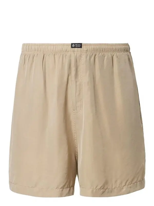 Prada Silk Bermuda Shorts - White