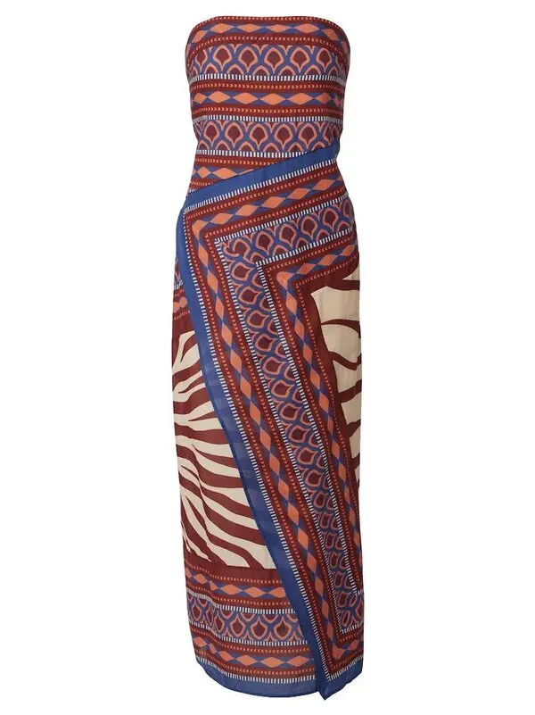 Johanna Ortiz Printed Wrap Dress - Multicoloured