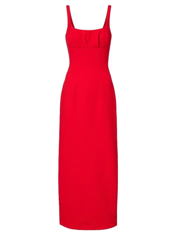 EMILIA WICKSTEAD Jianna Wool Crêpe Maxi Dress - Red