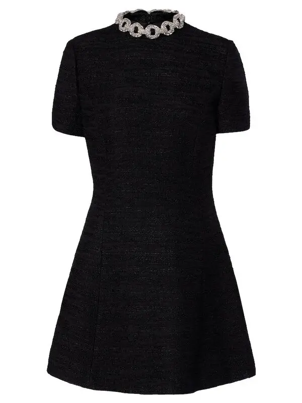 Valentino Garavani Embellished Mini Dress - Black