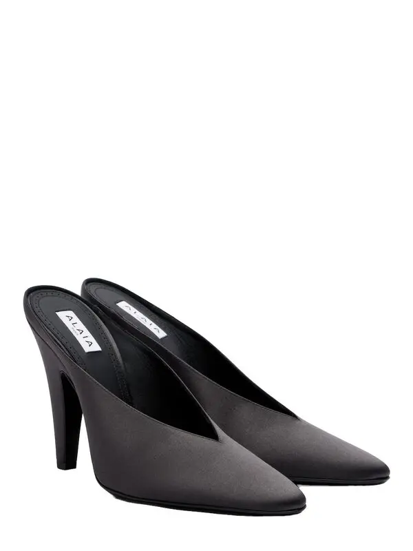 Alaïa Cone Heel Mules - Black