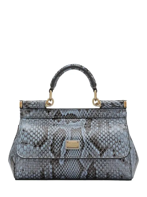 Dolce & Gabbana Sicily Shiny Python Mini Handbag - Multicolor