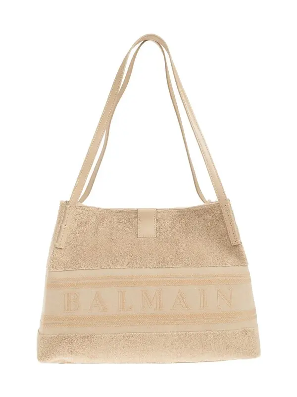 Balmain Terry Cloth Shopper Bag - Beige