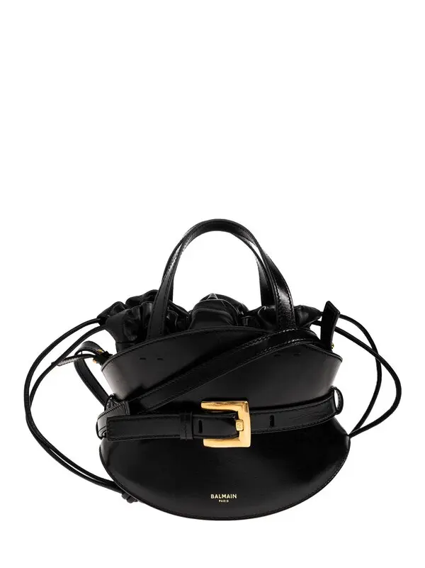 Balmain Shuffle Mini" Bucket Bag - Black