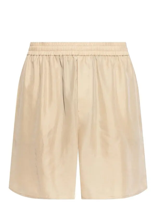 Balmain Silk Shorts - Beige
