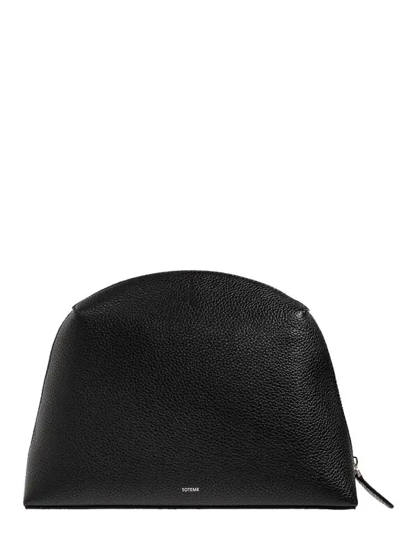 TOTEME Leather Toiletry Bag - Black