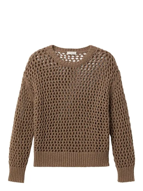 Lafayette 148 New York Hand-knit Open Stitch Sweater - Root Multi