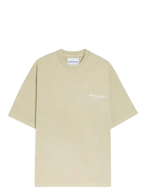 MKI MIYUKI ZOKU Design Studio Logo-print Cotton T-shirt - Dark Grey