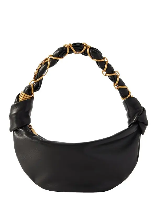 Saint Laurent Amalia Mini Leather Shoulder Bag - Black