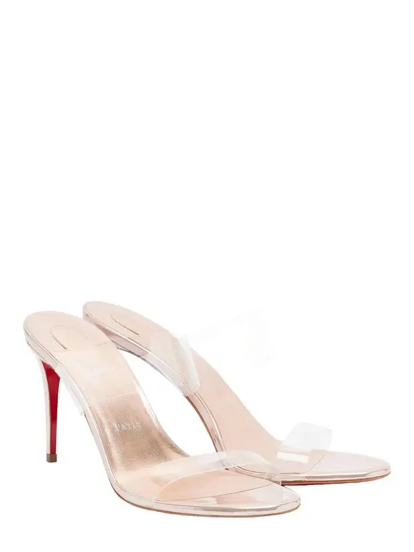 CHRISTIAN LOUBOUTIN Leather-trimmed Tpu Mules - Metallic