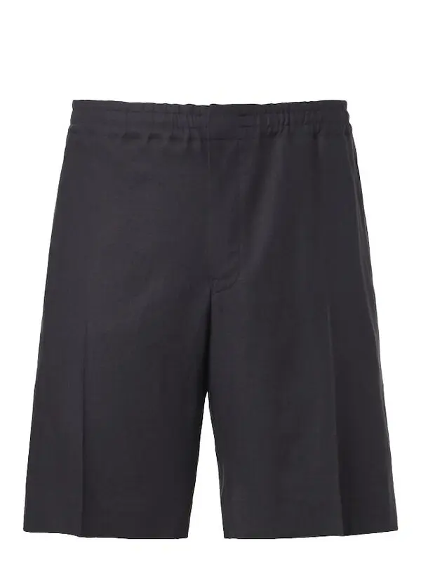Zegna Linen Bermuda Shorts - Blue