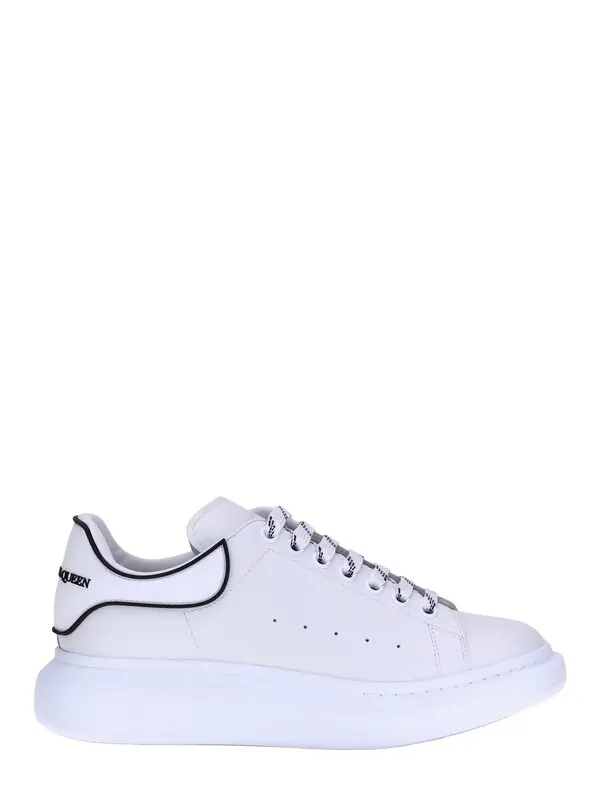 Alexander McQueen Leather Lace-up Platform Sneakers - White