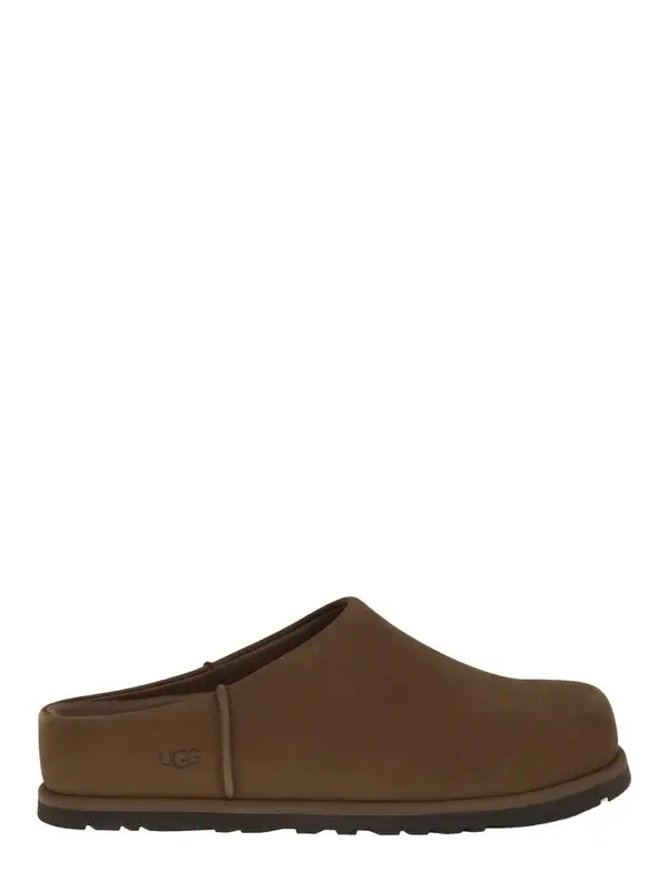 UGG Nubuk Leather Slip-on Mules - Brown