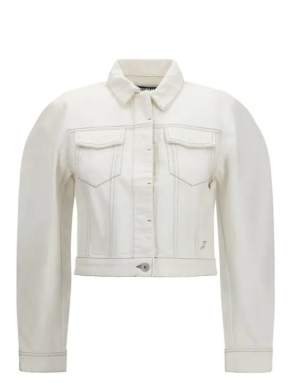 Jacquemus Ovalo Denim Jacket - White