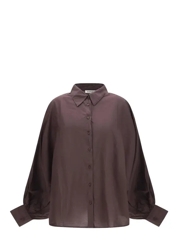 SOSUE Antonia Voile Shirt - Brown