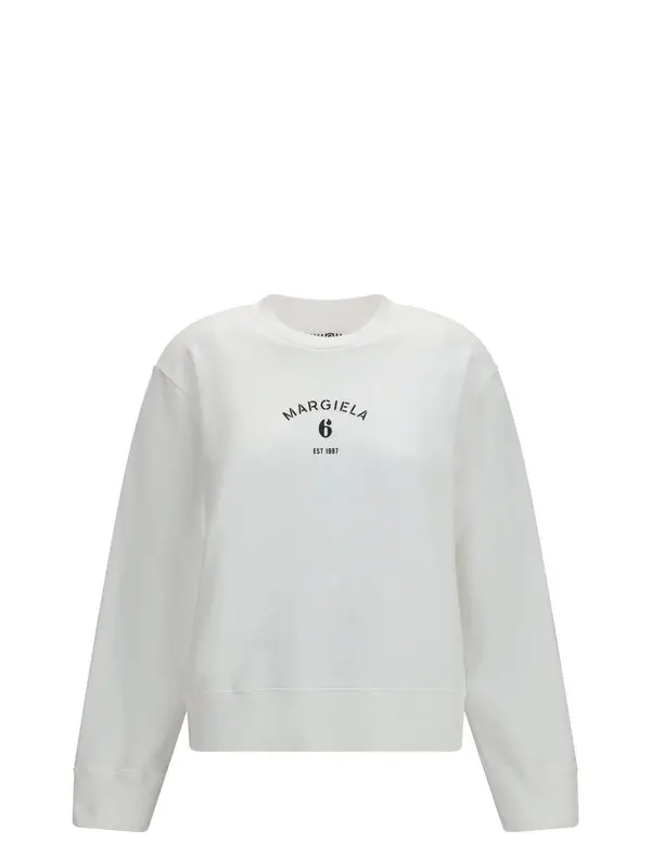 MAISON MARGIELA Logo Crewneck Sweatshirt - White