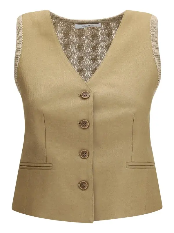 Max Mara Calibri Knitted Vest - Beige
