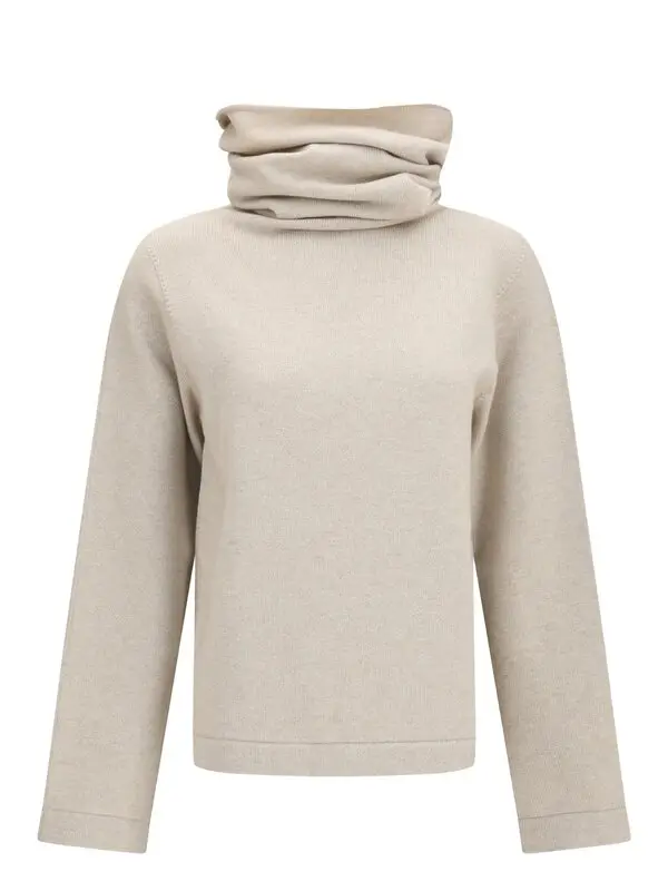 Alaïa High-neck Jumper - Beige