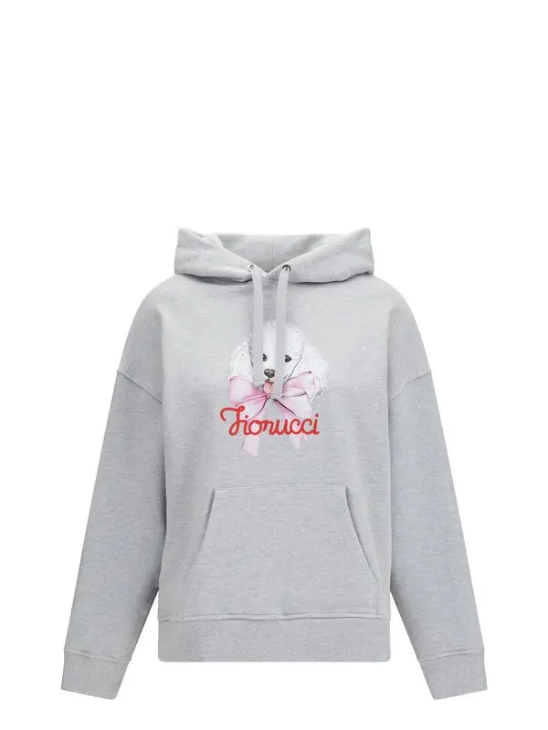 Fiorucci Relaxed Poodle Print Hoodie - Grey