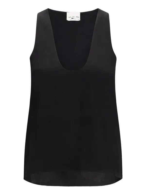 SA SU PHI Sleeveless Top - Black