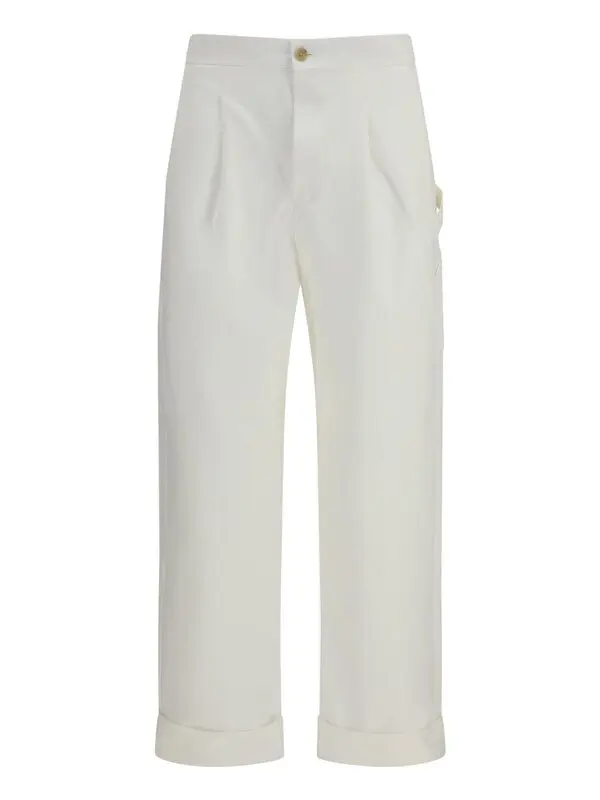 UMIT BENAN Cotton Carpenter Pants - White