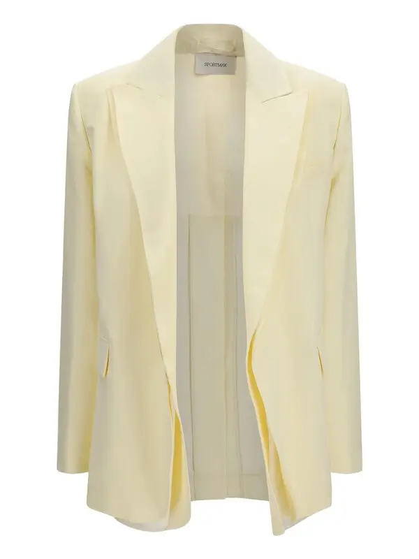 Max Mara Double-collar Viscose Blend Blazer - Yellow