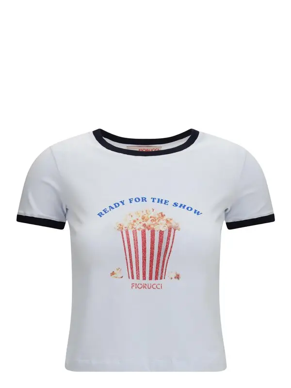 Fiorucci Popcorn Print T-shirt - White