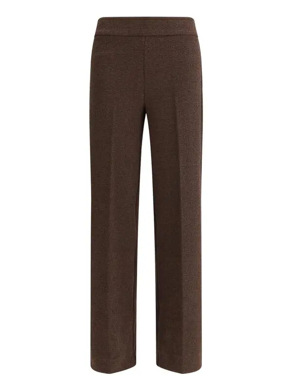 Avenue Montaigne Bouclé Elasticated Waist Pants - Brown