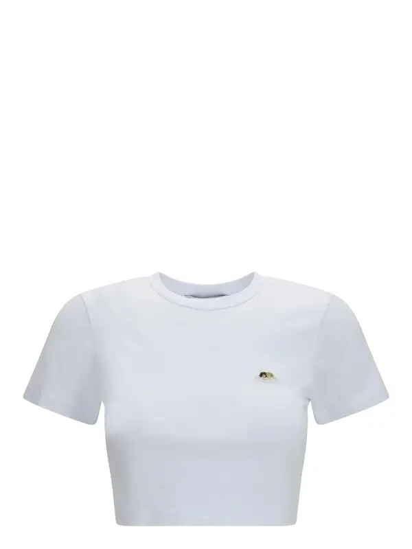 Fiorucci Angels Patch Cropped T-shirt - White