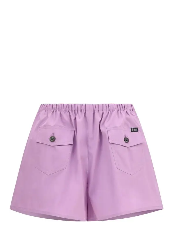 Prada Cotton Shorts With Elasticated Waistband - Purple